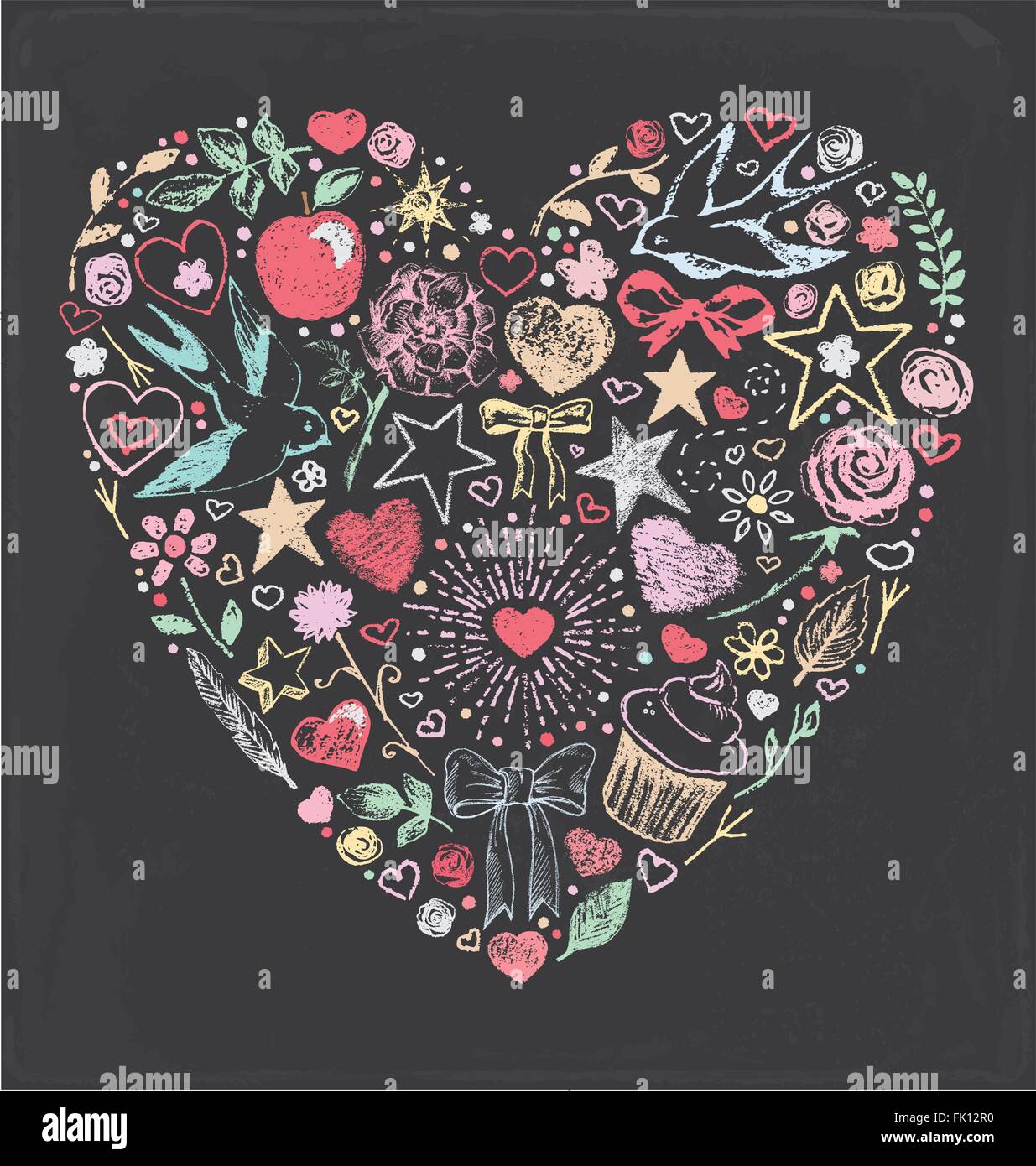 Chalkboard Heart Art