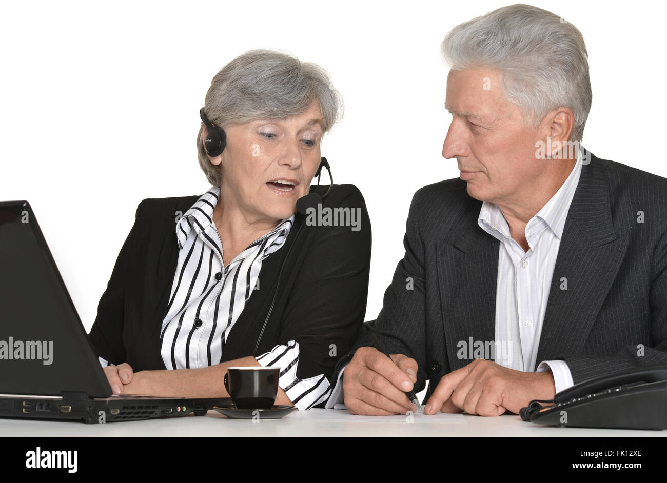 portrait of older people working Stock Photo - Alamy