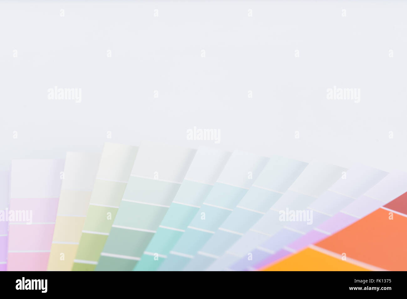 Color chart guide for renovation on white background Stock Photo - Alamy