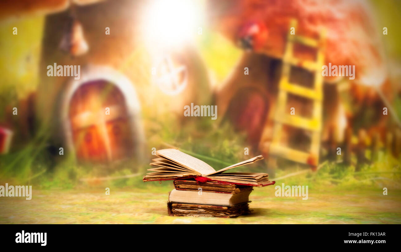 Fairy tale book pile hi-res stock photography and images - Alamy