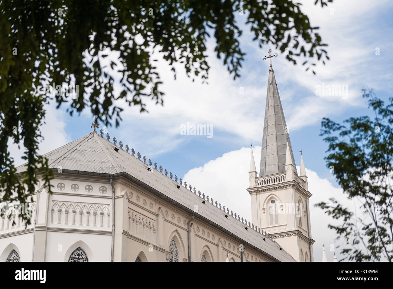 Singapore, 15 Jan 2015: External view of Chijmes. Chijmes is a historic ...