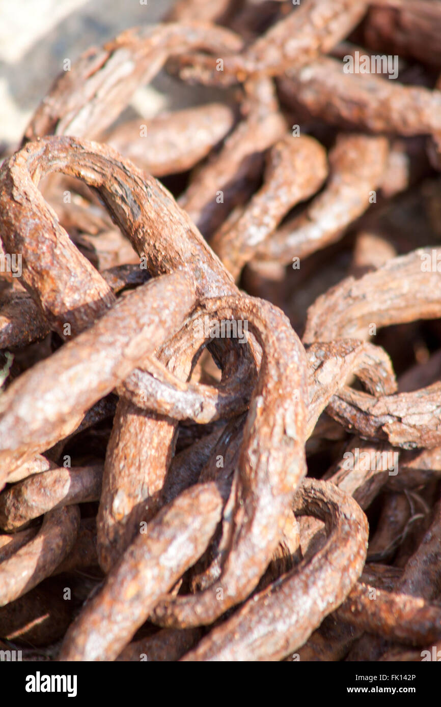 Rusted chains hi-res stock photography and images - Alamy