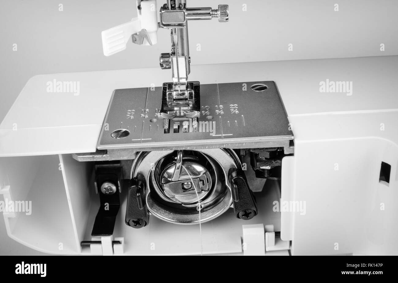 Foot sewing machine Black and White Stock Photos & Images - Alamy