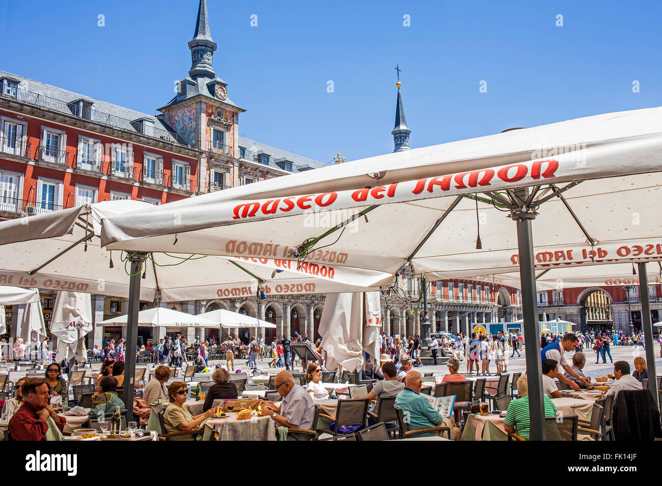 Museo del Jamon restaurant. Plaza Mayor (Main Square). Madrid. Spain ...
