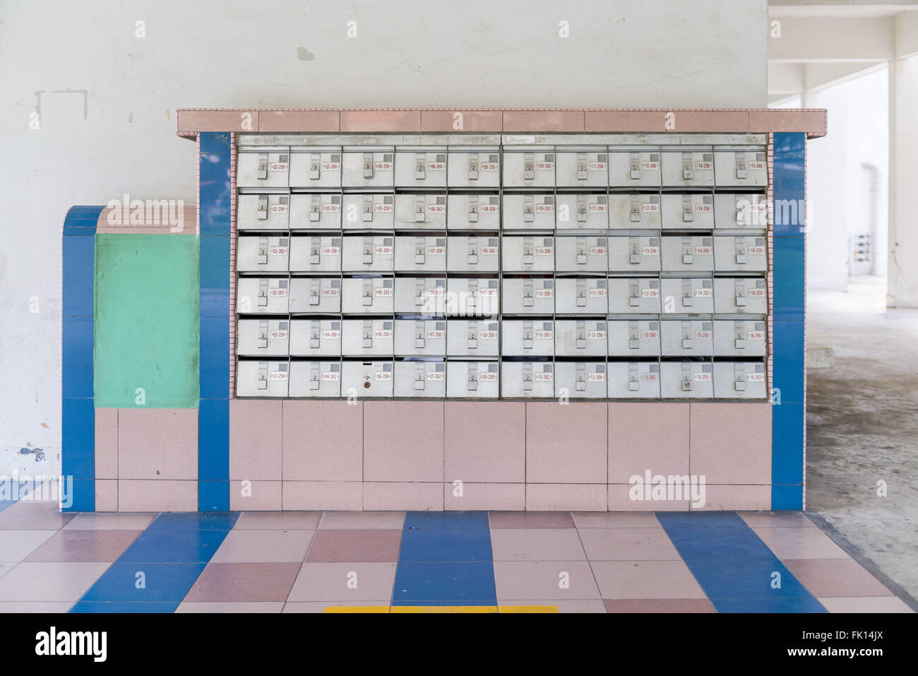 Mail post boxes in apartment hi-res stock photography and images - Alamy