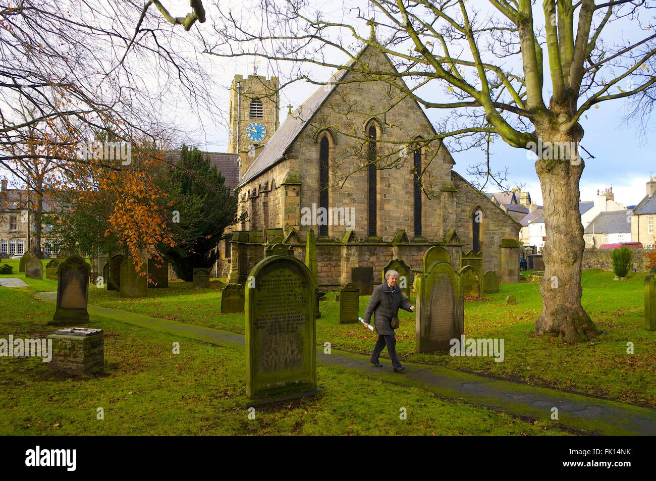 St. Andrew 's Church graveyard. Corbridge, Northumberland, England ...