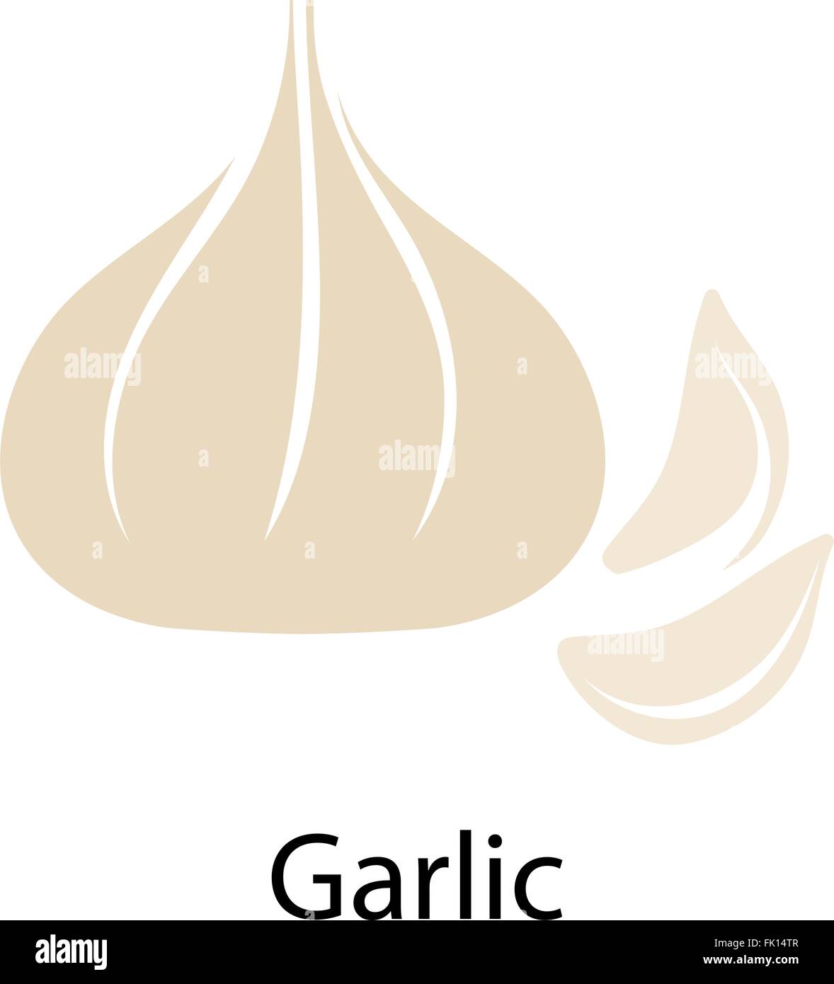 Garlic icon on white background. Vector illustration Stock Vector Image ...