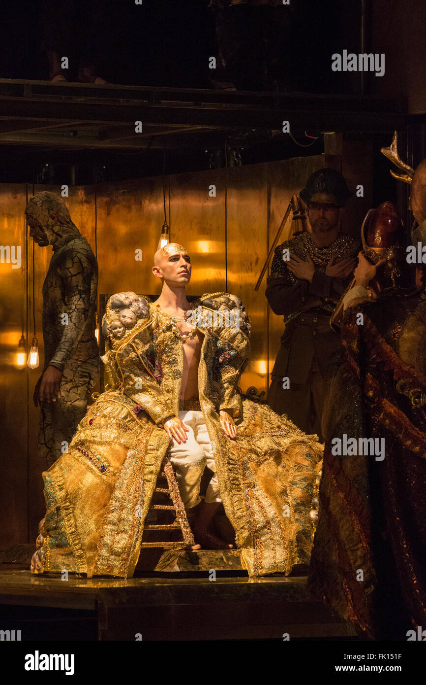 London, UK. 2 March 2016. Pictured: Anthony Roth Costanzo as Akhnaten ...