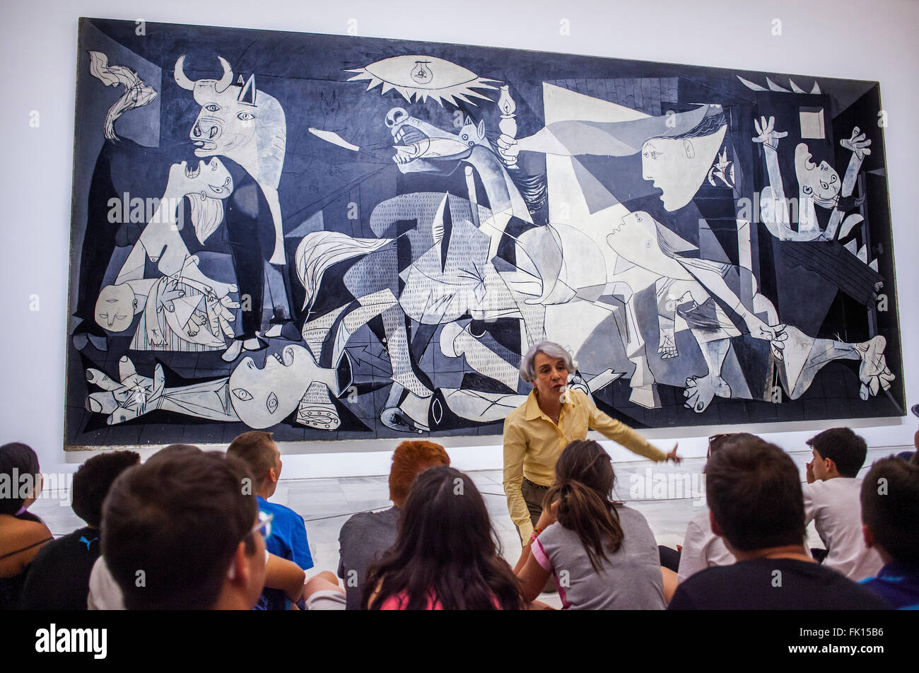 The 'Guernica' painting by Picasso, Reina Sofia National Art Museum, Madrid, Spain Stock Photo ...