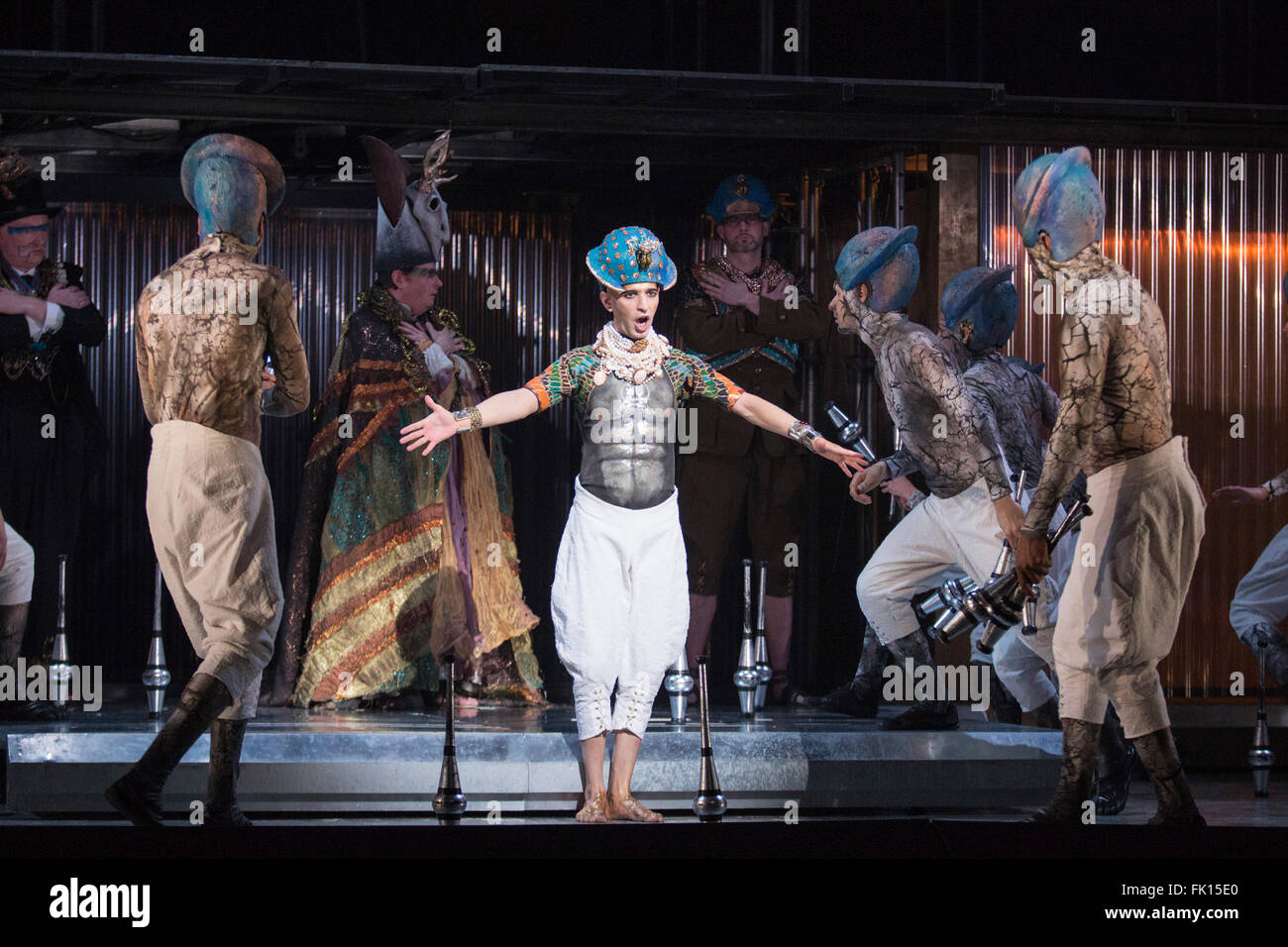 London, UK. 2 March 2016. Pictured: Anthony Roth Costanzo as Akhnaten ...