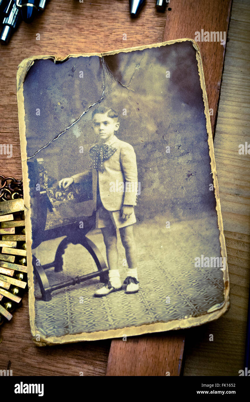 Old photo boy in hi-res stock photography and images - Alamy