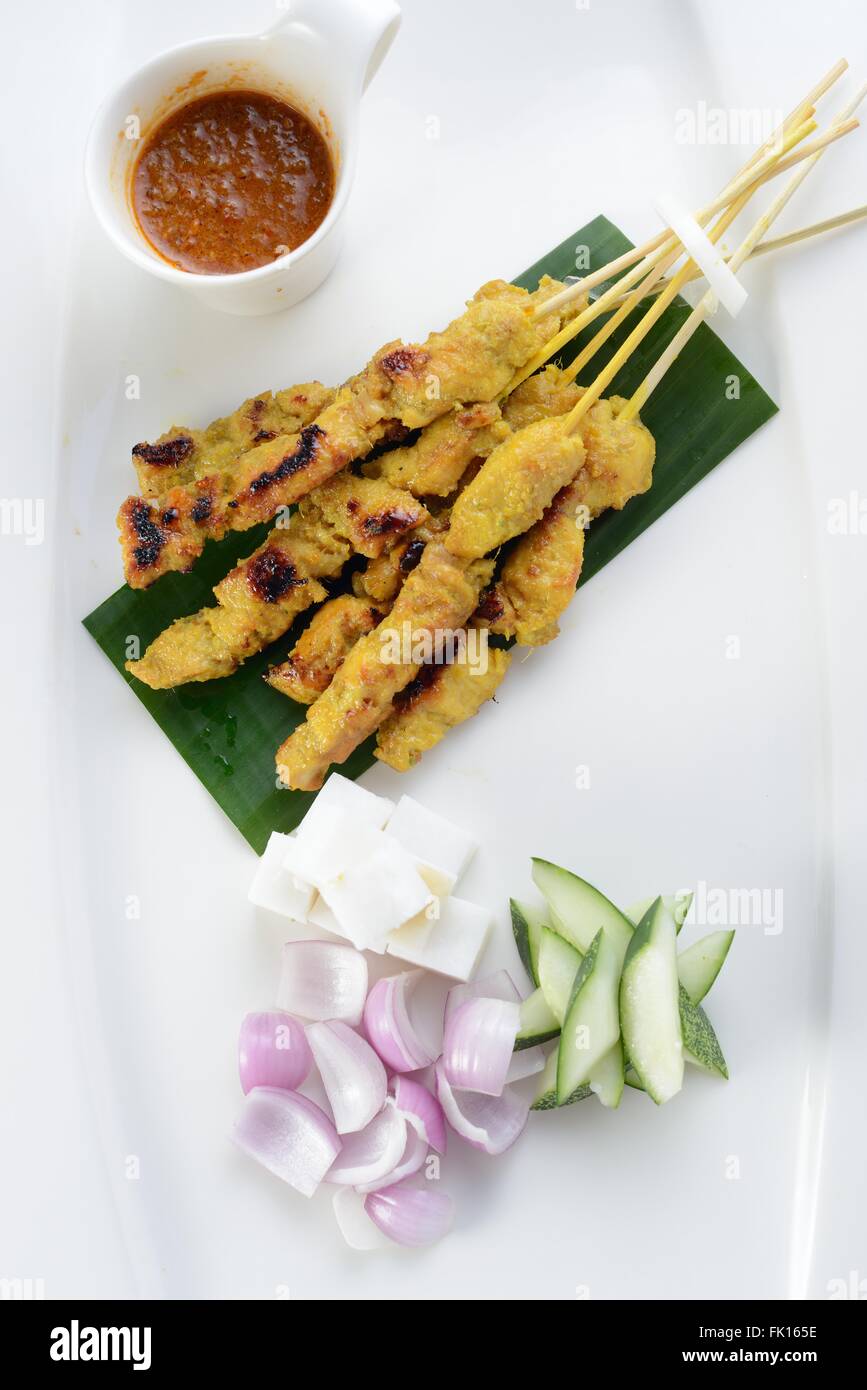 Delicious Malay Cuisine Chicken Satay Stock Photo - Alamy