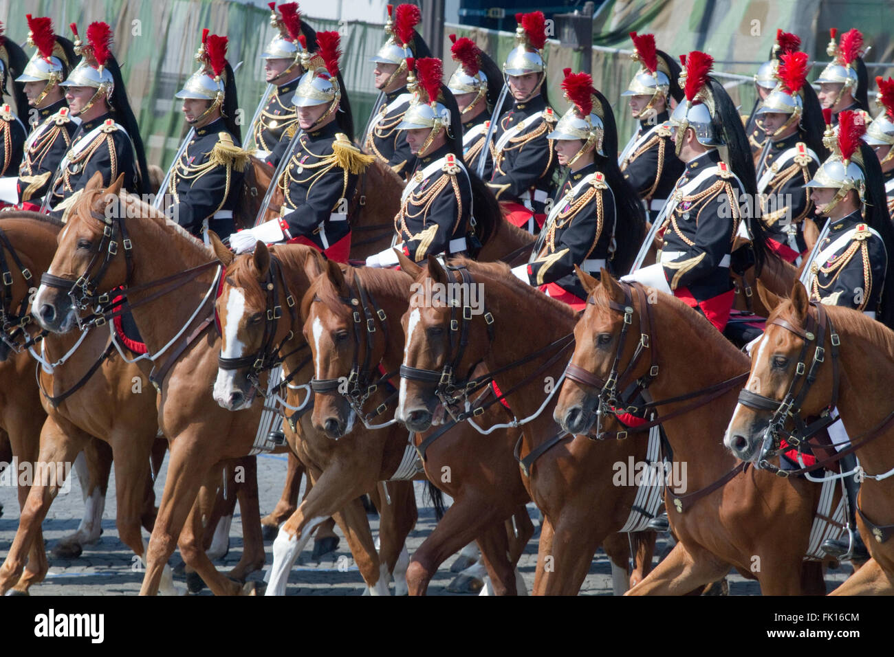 French Republican guards during a military parade Stock Photo - Alamy