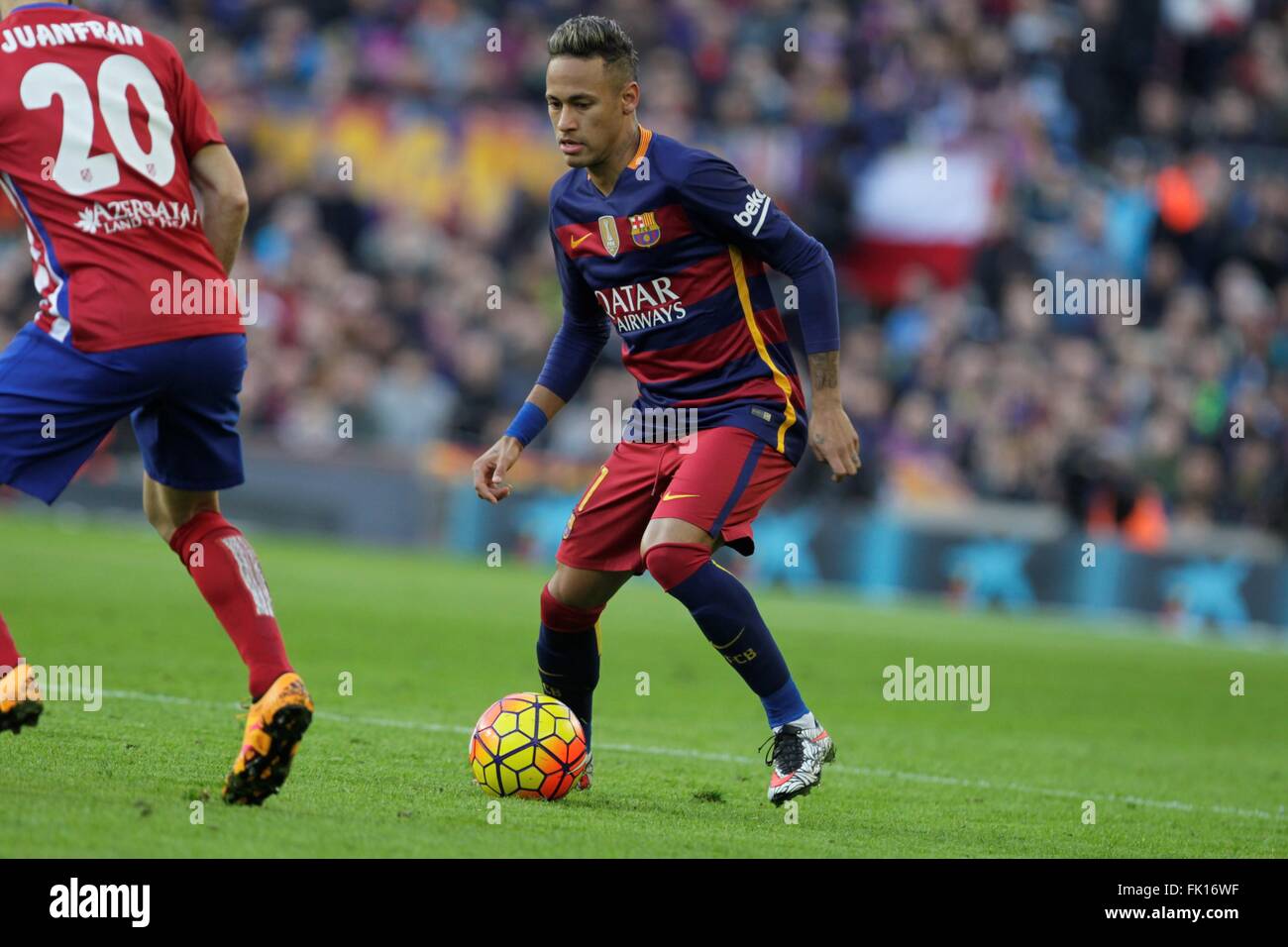 Neymar jr in action during the La Liga match FC Barcelona - Atlético ...