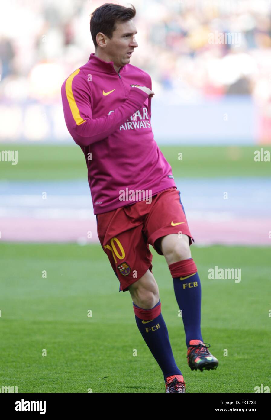 Lionel Messi in action during the La Liga match FC Barcelona - Atlético ...