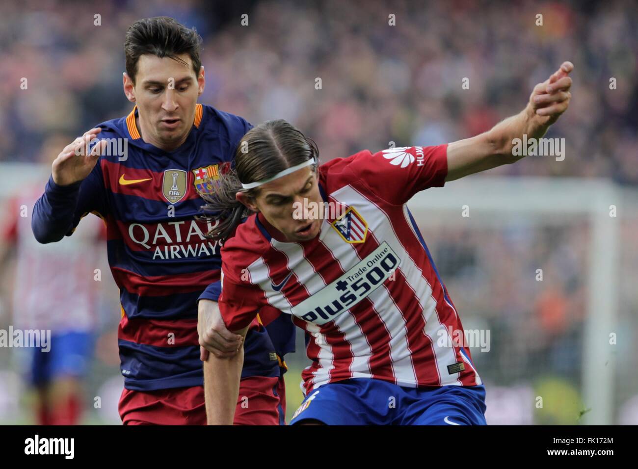 Lionel Messi in action during the La Liga match FC Barcelona - Atlético ...