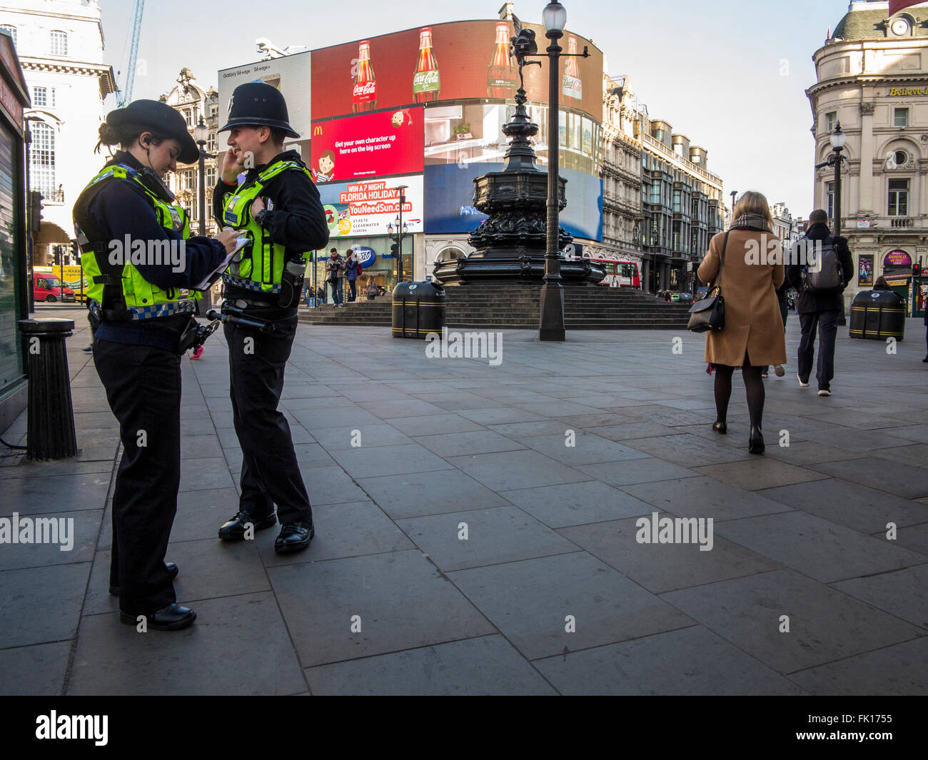 Police in Piccadilly Circus Stock Photo - Alamy