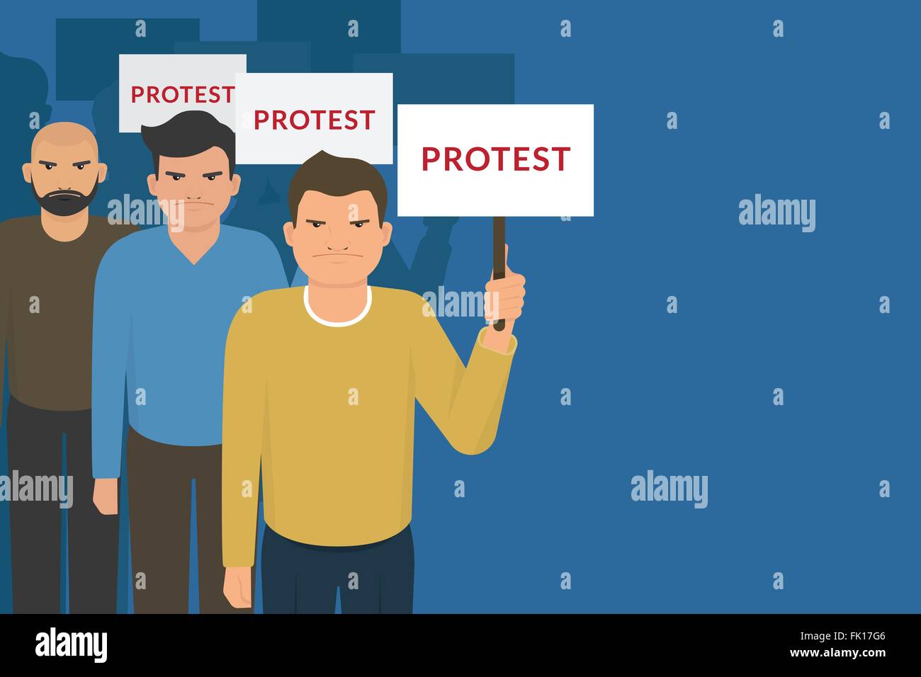 Banner protestor protestation Stock Vector Images - Alamy