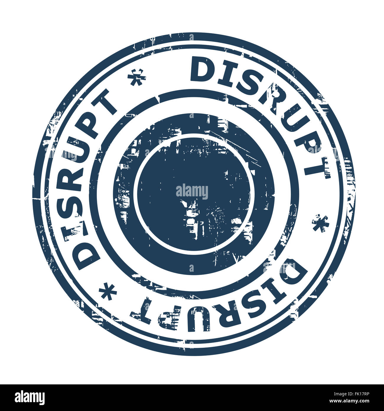 Disrupt business concept stamp isolated on a white background Stock ...