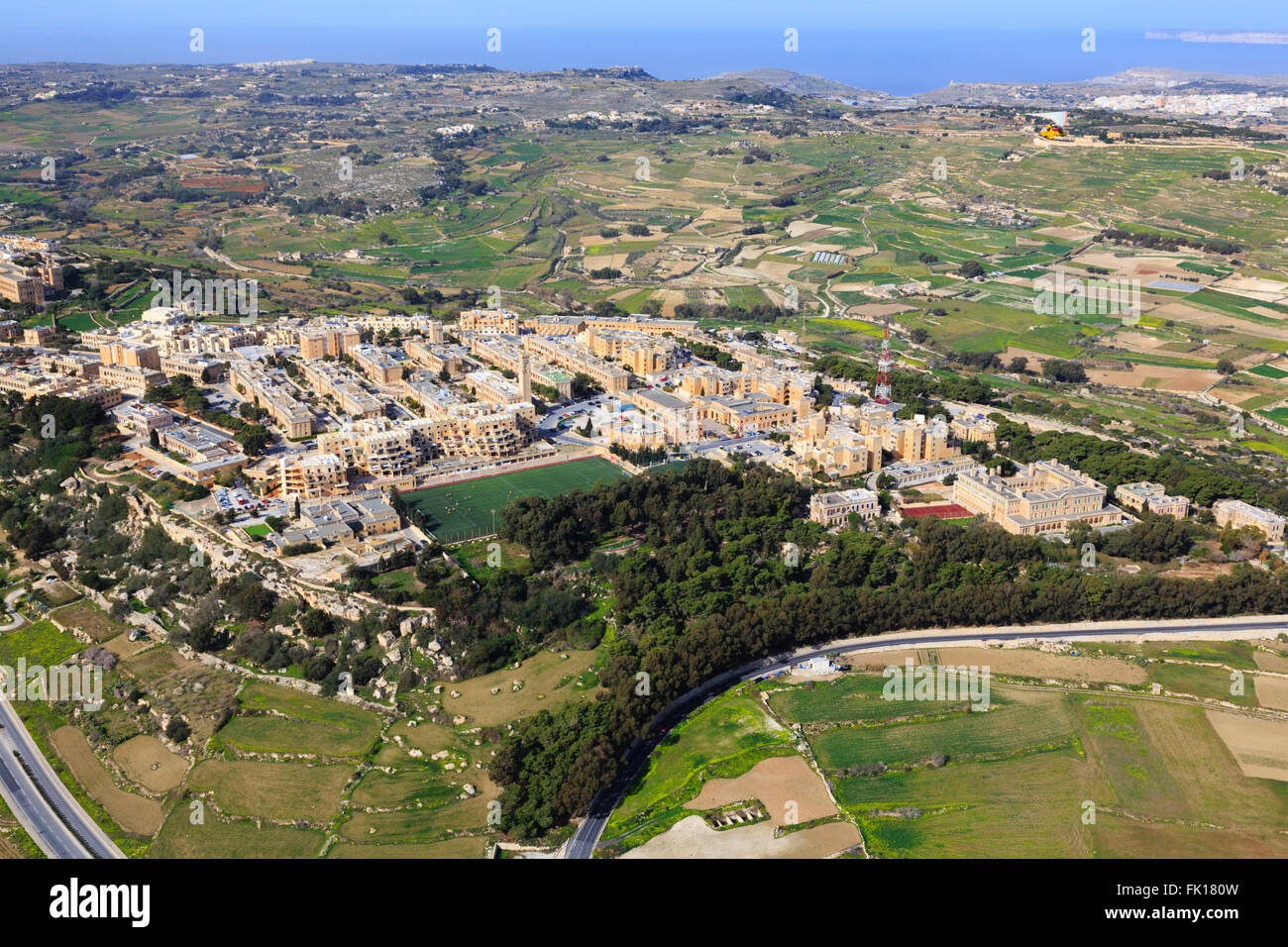 Aerial view of Imtarfa, Malta Stock Photo - Alamy