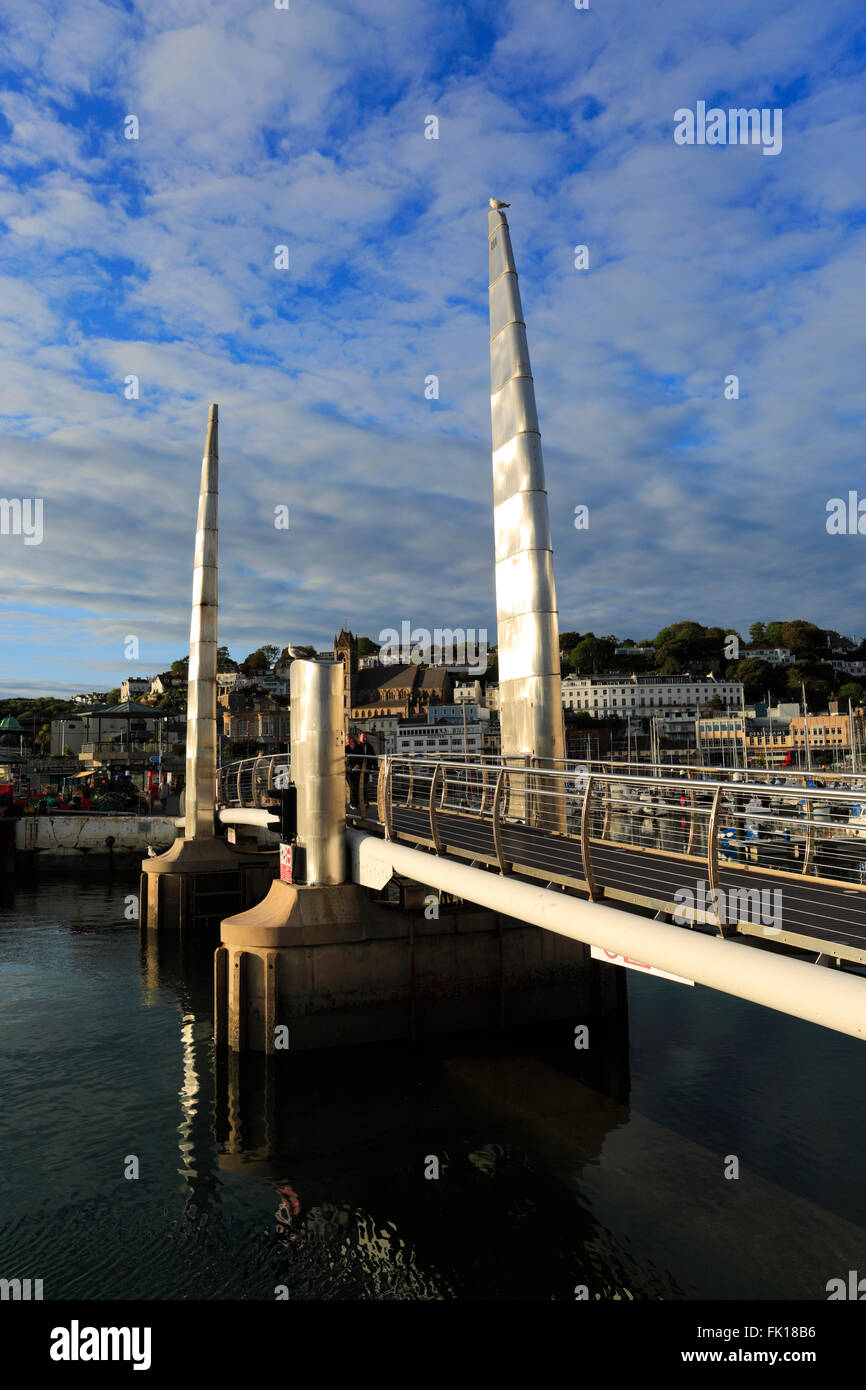 Summer Sunset over Torquay harbour, Torbay, English Riviera, Devon ...