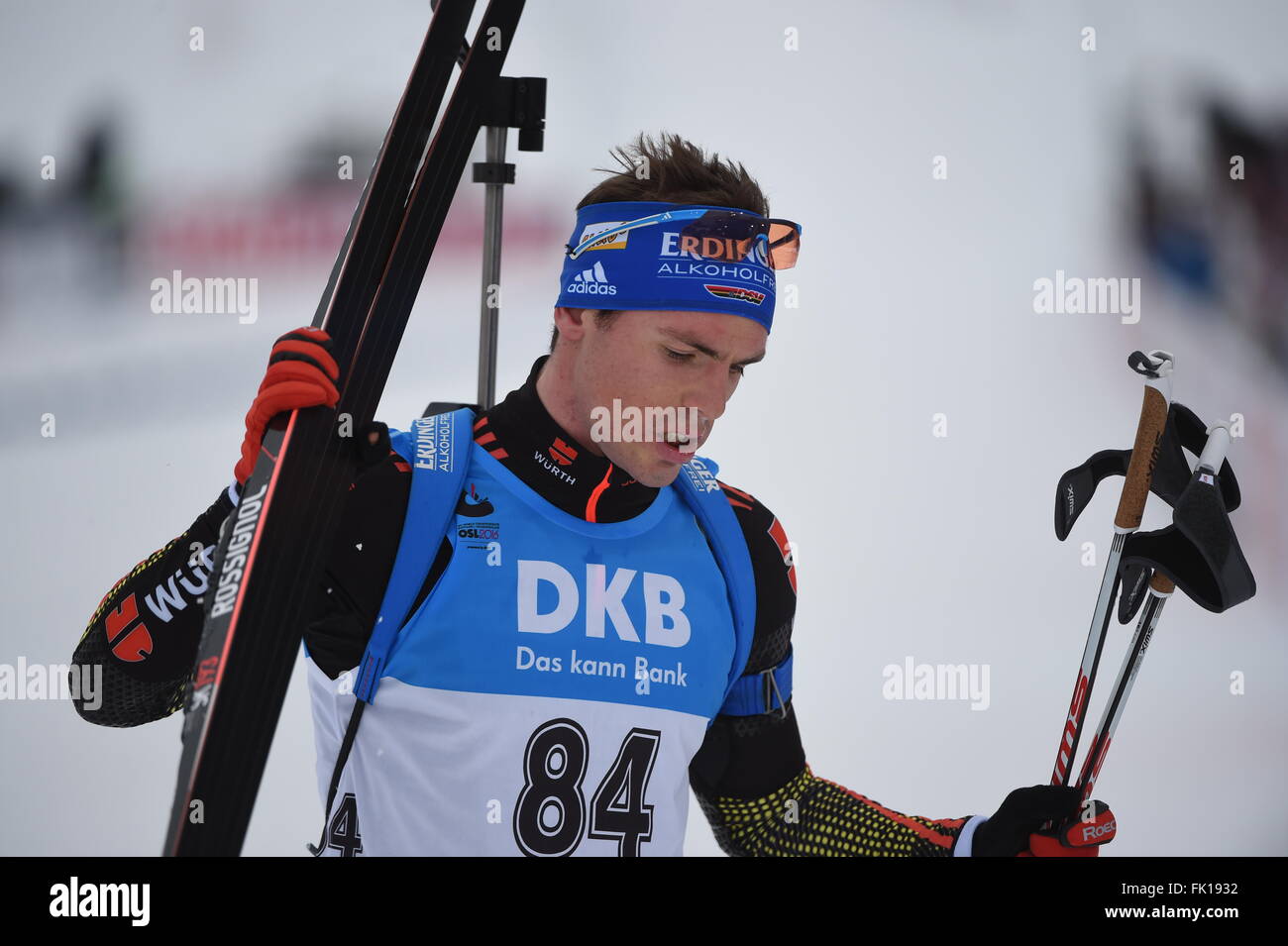 Germany's Simon Schempp during the sprint competition at the Biathlon ...
