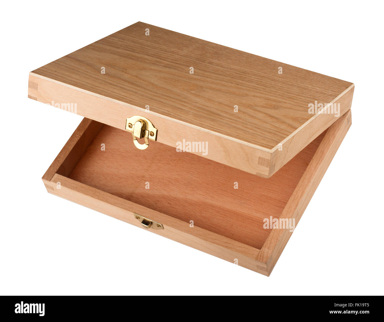 Wooden open box Stock Photo - Alamy
