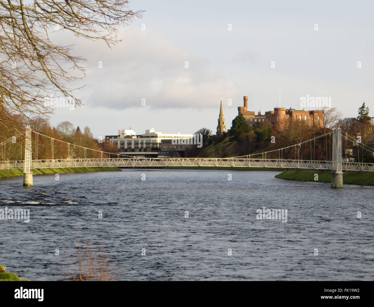 The River Ness and Iverness Castle at Inverness, Scotland Stock Photo ...