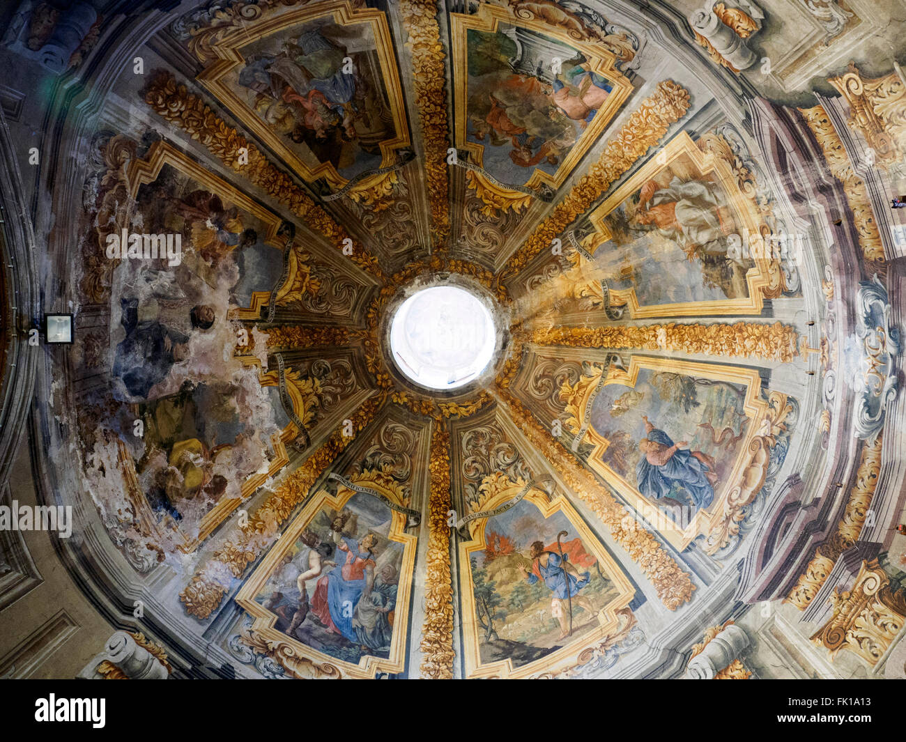 Interior f the dome of the Collegiata di Santa Maria Assunta - Semoneta ...