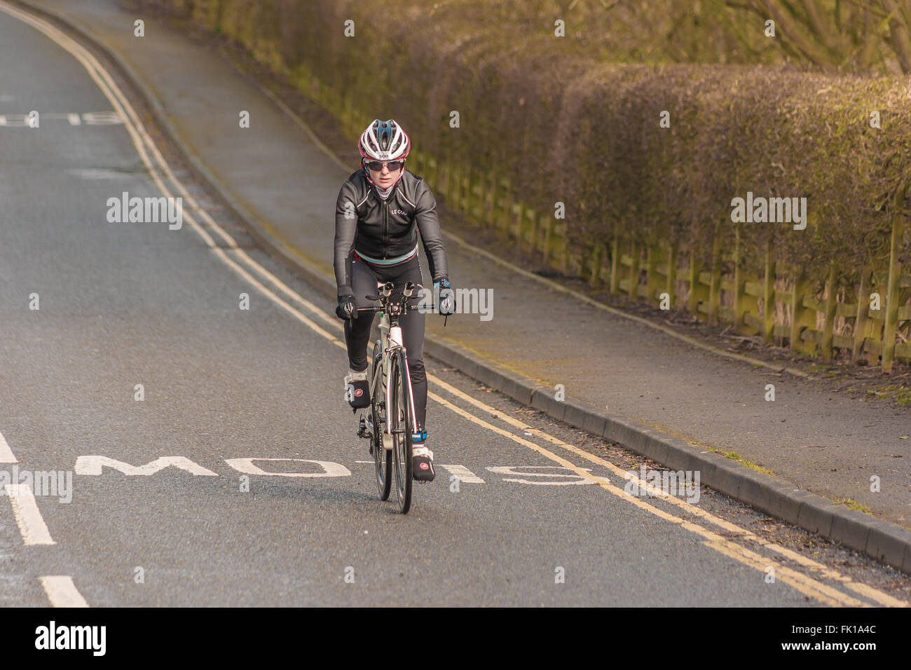 Whitwell, Rutland, UK. 5th March 2016. Cyclists competing in the "Bike ...
