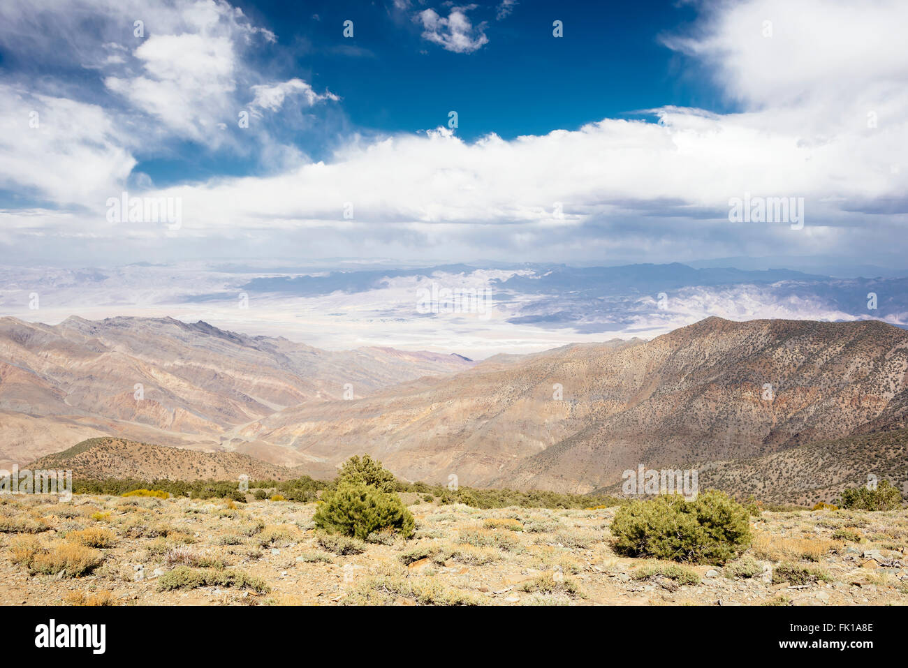 The view from Wildrose Peak in the Panamint Range of Death Valley ...