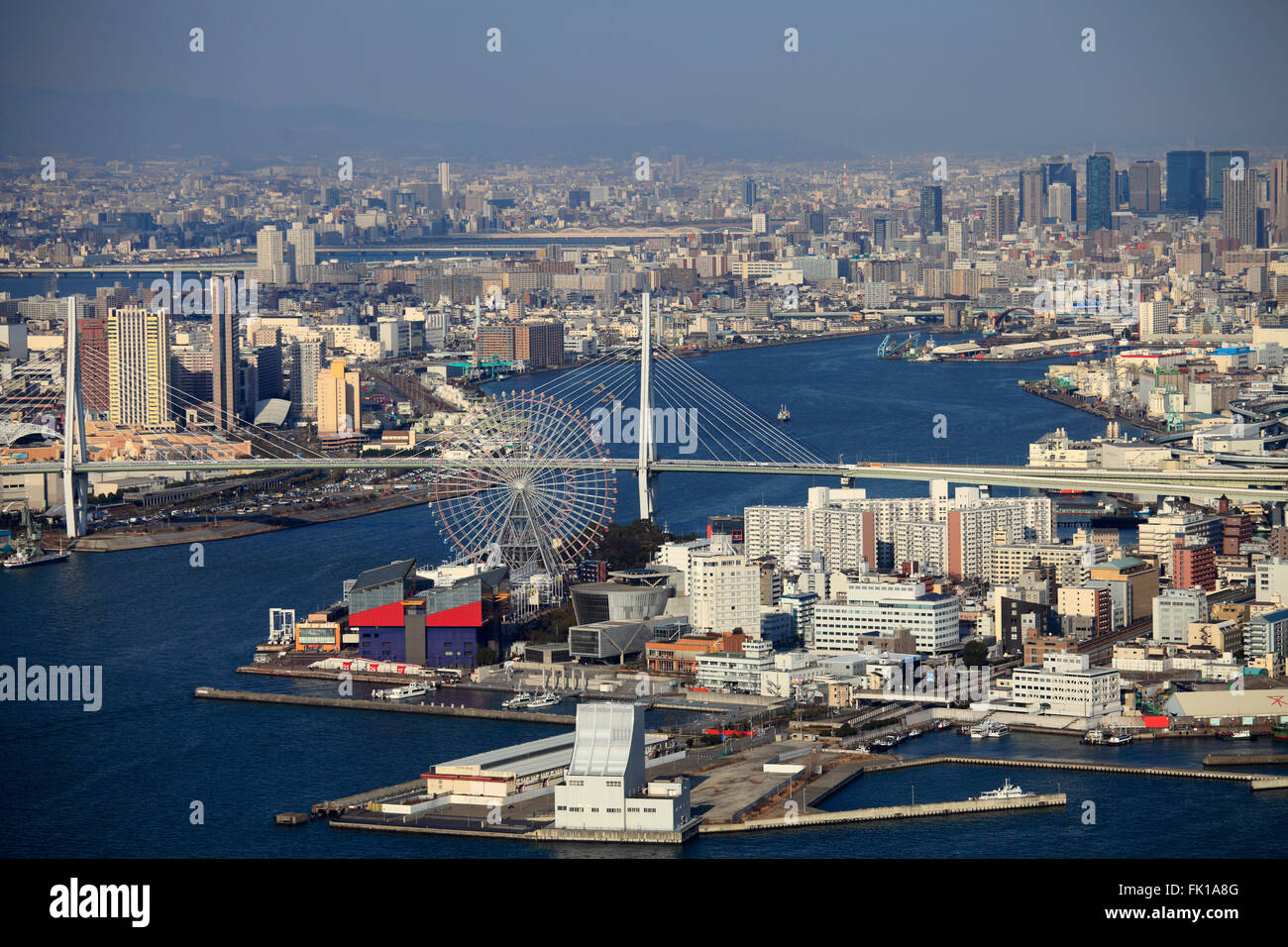 Japan, Osaka, Bay Area, skyline, aerial view Stock Photo - Alamy