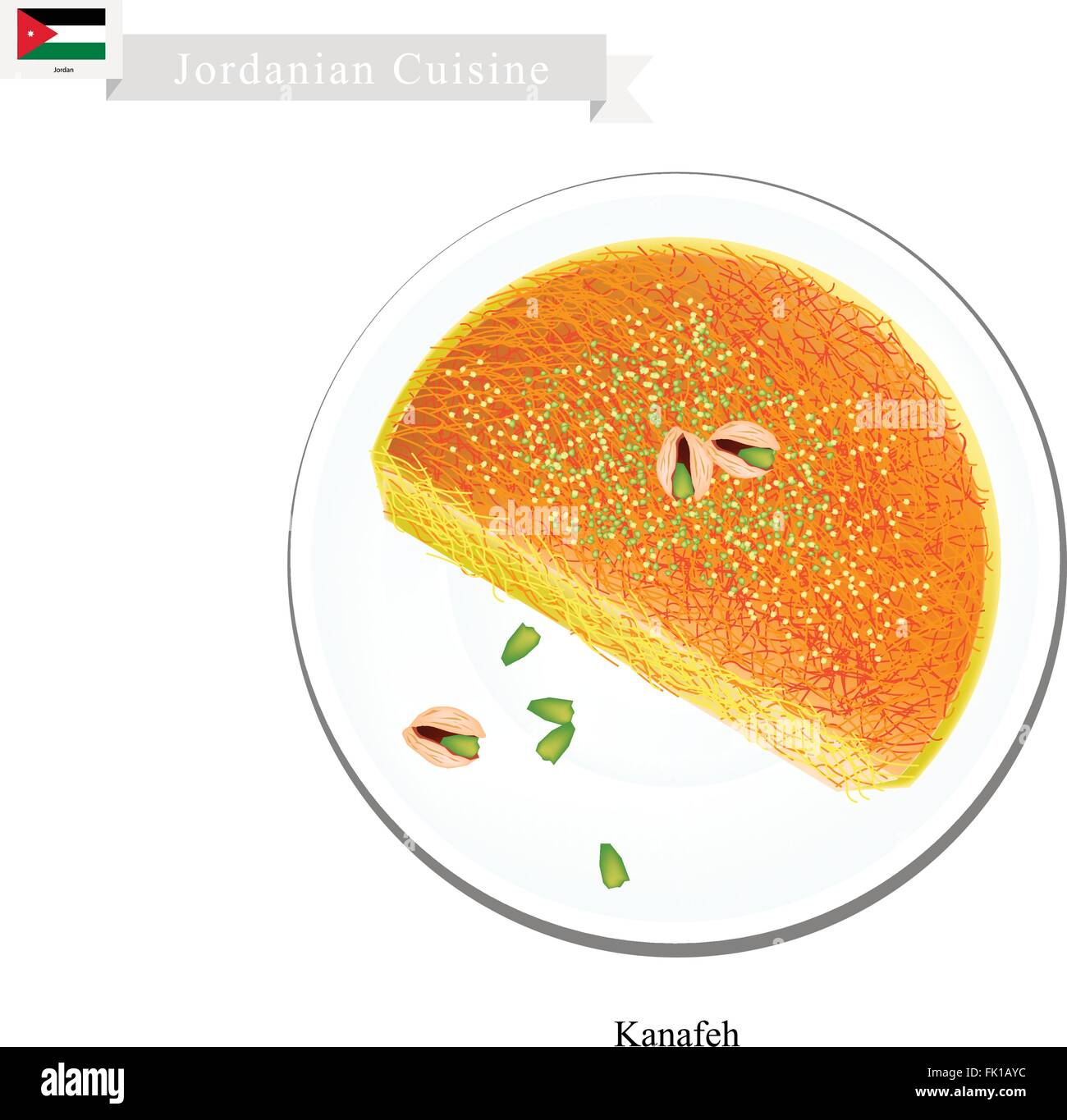 Jordanian Cuisine, Kanafeh or Traditional Levantine Cheese Pastry ...