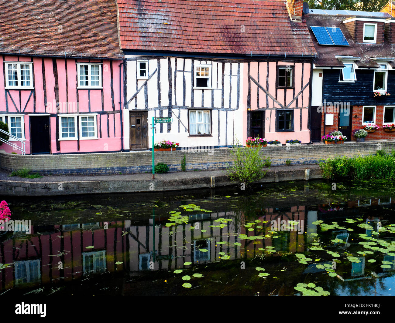 Riverside cottages - Colchester, Essex, England Stock Photo - Alamy