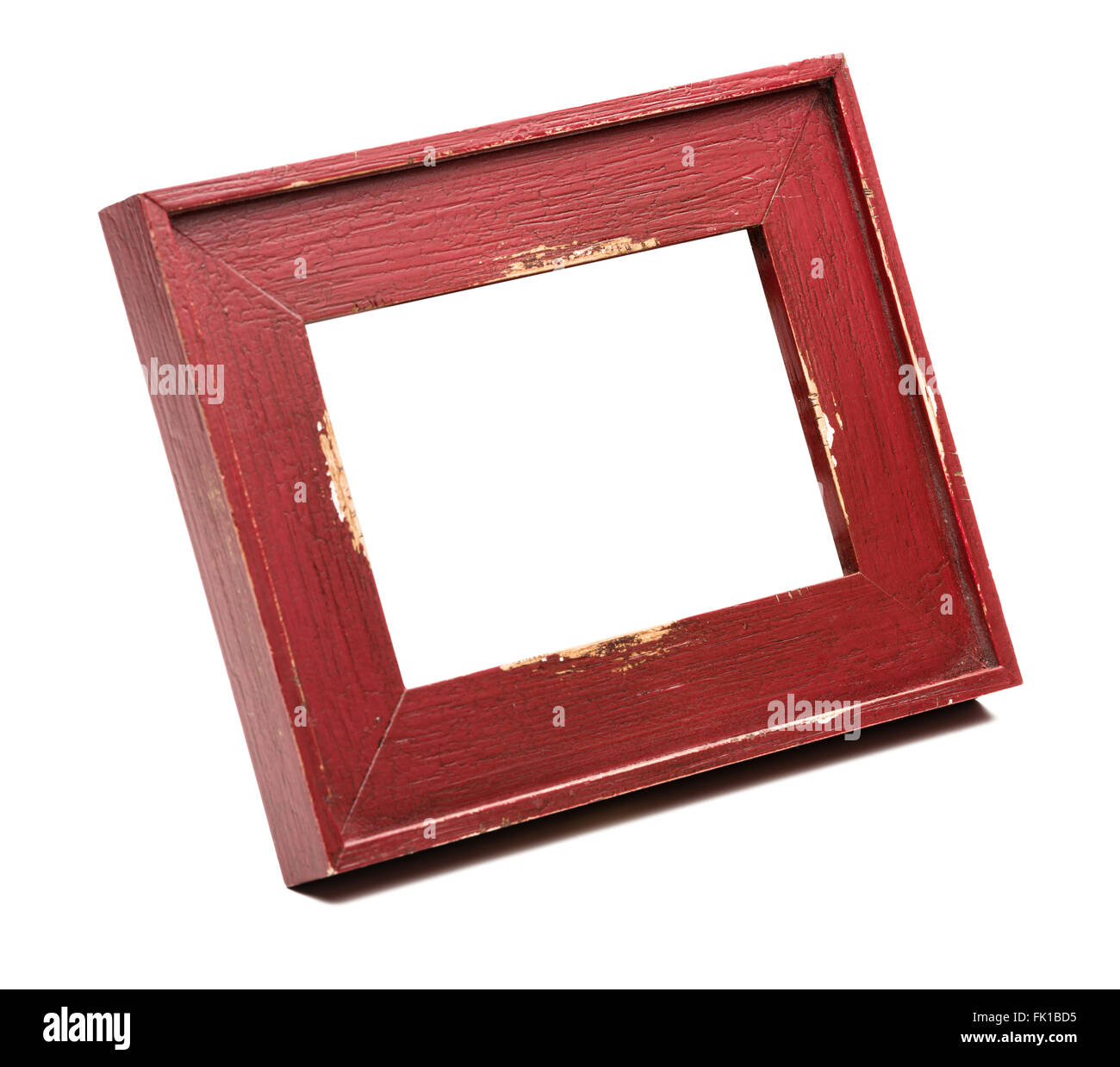Red empty picture frame isolated on white background Stock Photo - Alamy