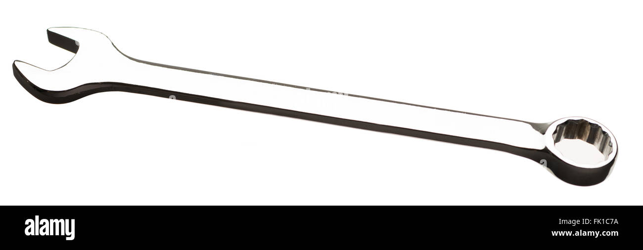 Open end wrench tool isolated on white background Stock Photo - Alamy