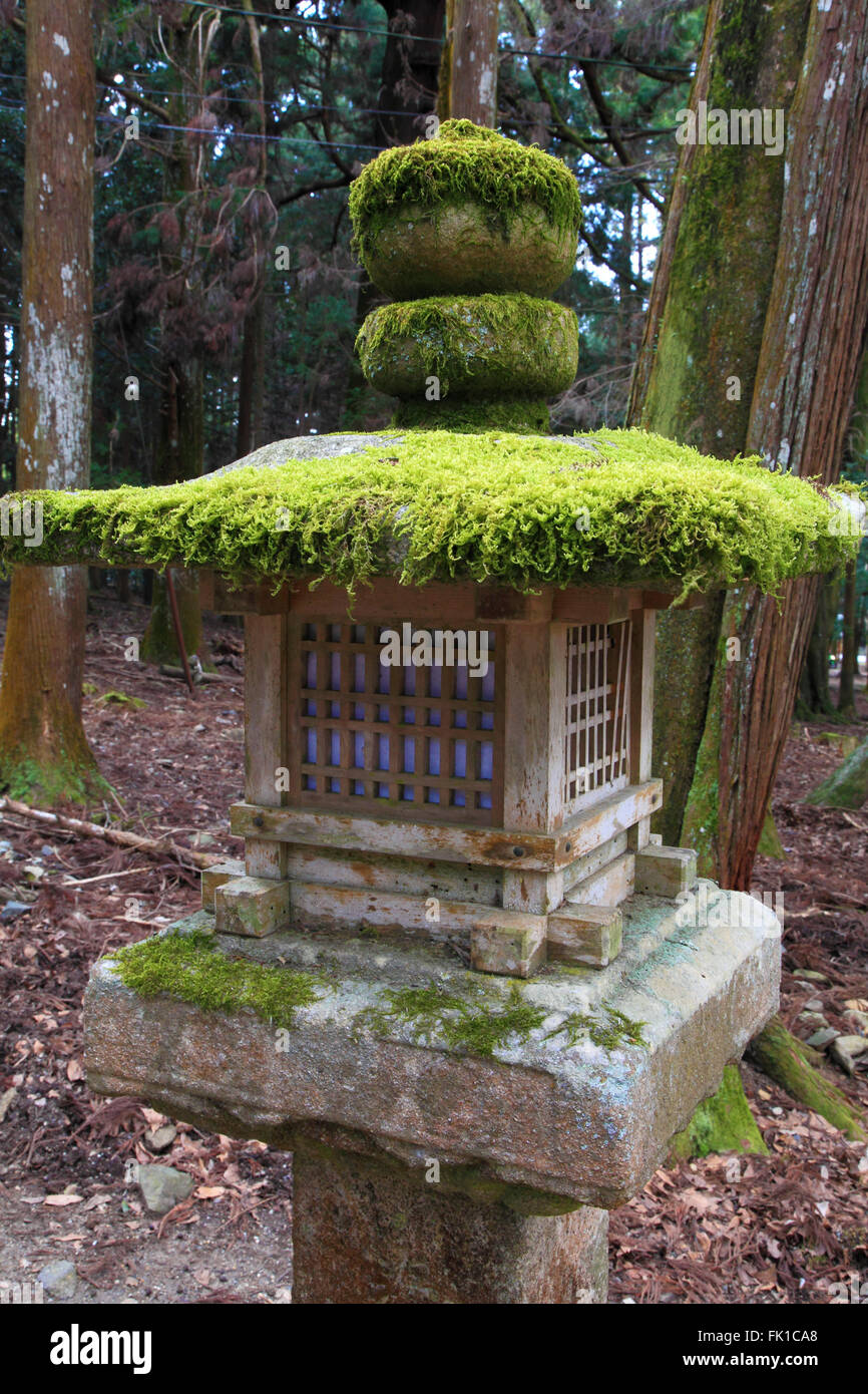 Moss stone lantern hi-res stock photography and images - Alamy