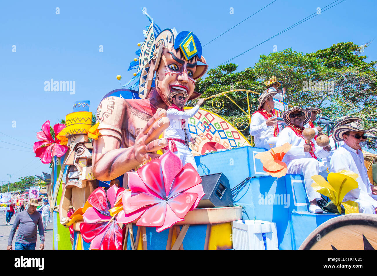 Float parade in the Barranquilla Carnival in Barranquilla , Colombia ...