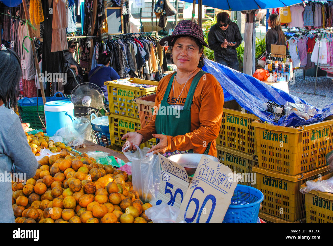 Thai market stall Thailand Stock Photo - Alamy