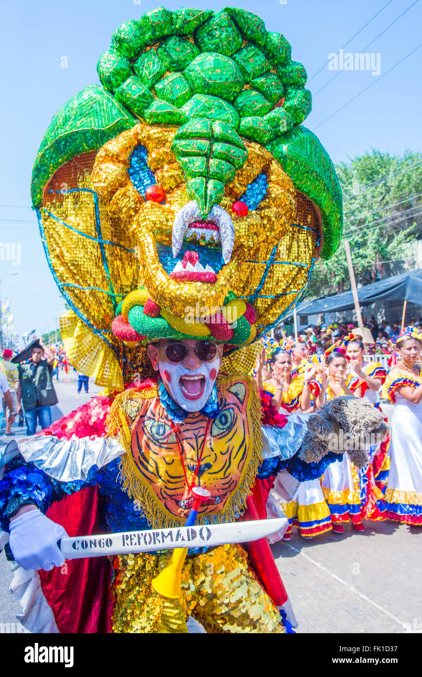 Participants in the Barranquilla Carnival in Barranquilla , Colombia ...