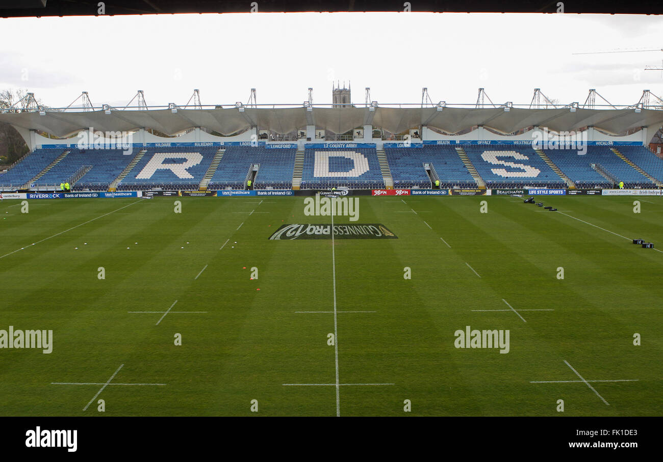 RDS Arena, Dublin, Ireland. 05th Mar, 2016. Guinness Pro 12 Rugby ...