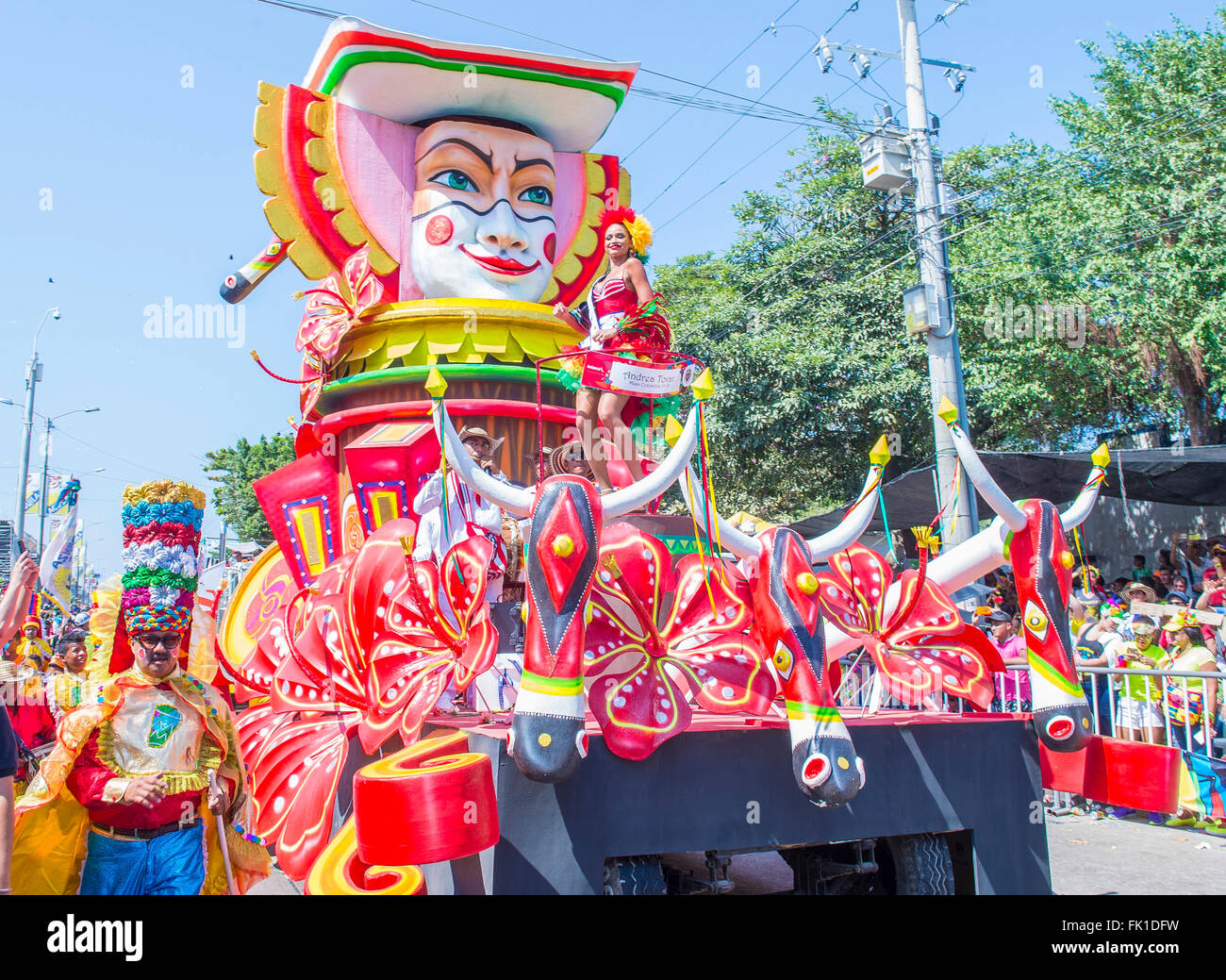 Float parade in the Barranquilla Carnival in Barranquilla , Colombia ...