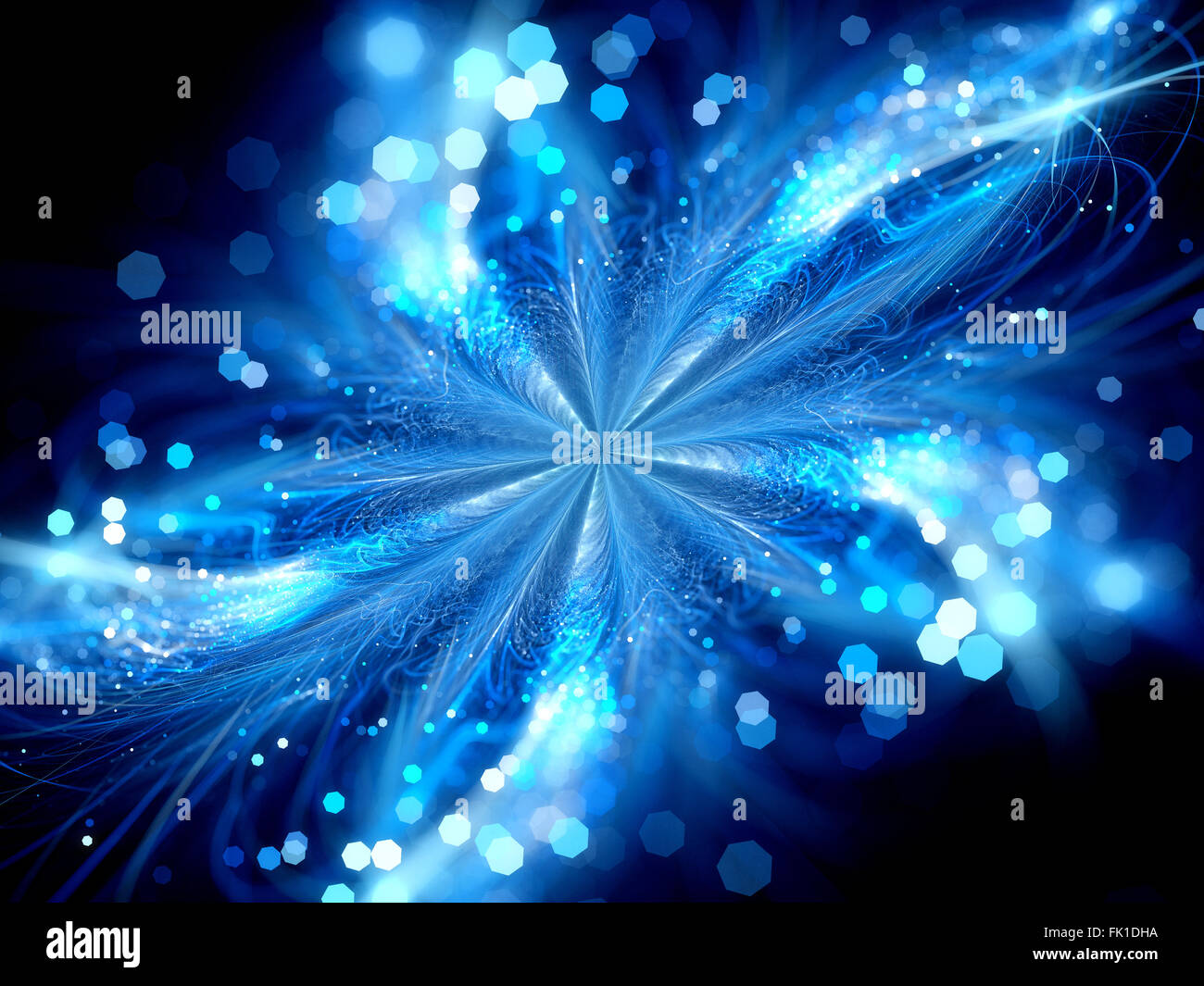 Abstract blue particles hi-res stock photography and images - Alamy