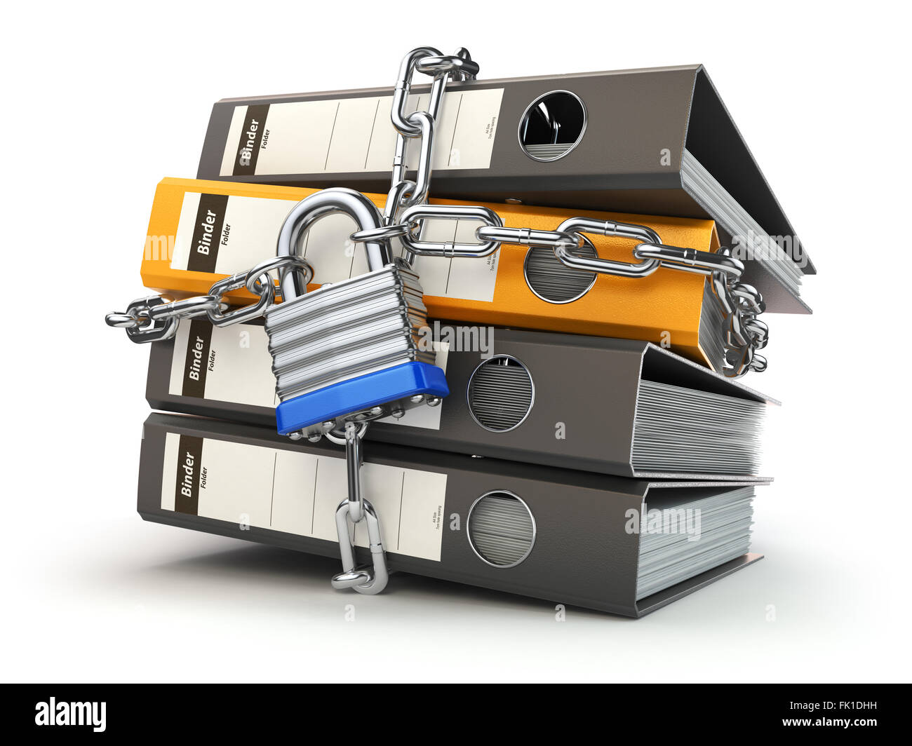 Data and privacy security. Information protection. File folder and ...