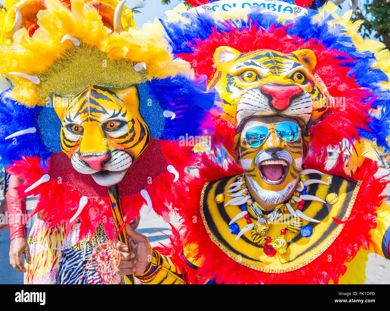 Participant in the Barranquilla Carnival in Barranquilla , Colombia ...