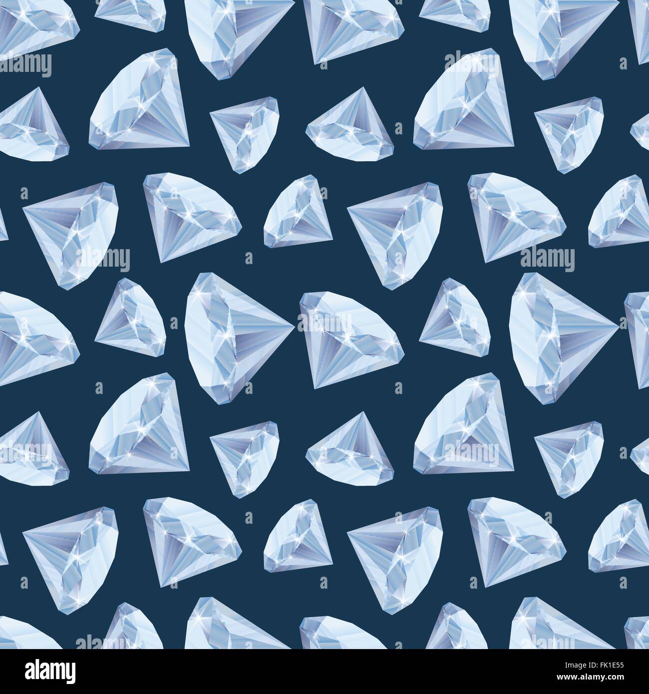 Shiny diamonds on blue, seamless pattern Stock Vector Image & Art - Alamy