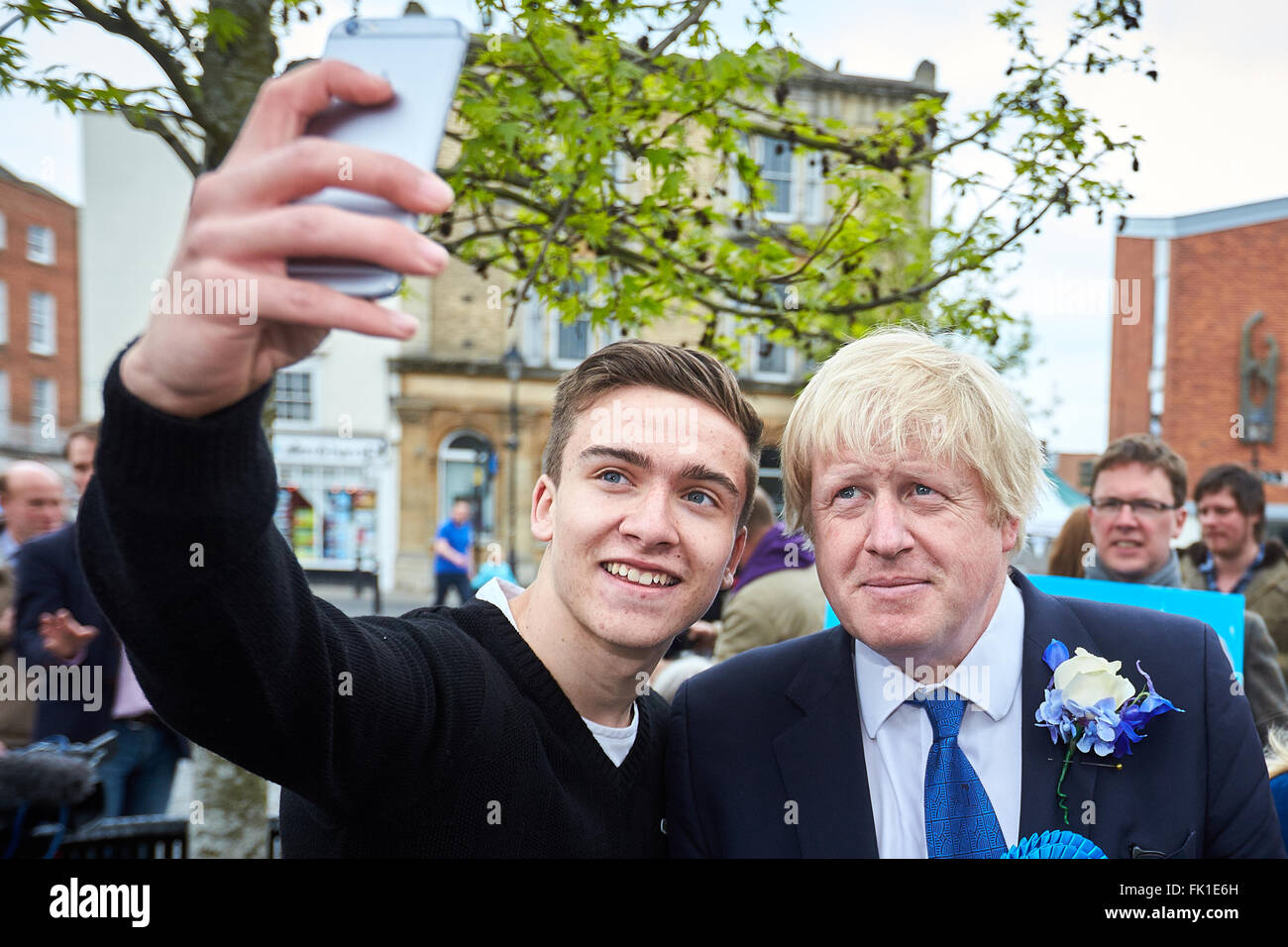 Boris Johnson campaigning in Abingdon during the 2015 general election ...
