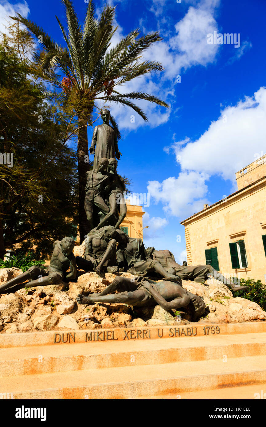 Dun Mikiel Xerri U Shabu monument, Floriana, Valletta, Malta Stock ...