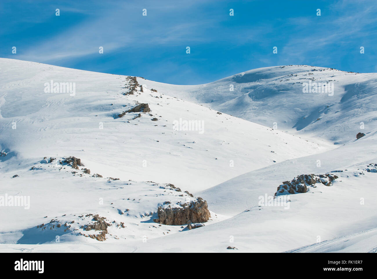 Mountain covered with snow Lebanon Middle East Stock Photo - Alamy