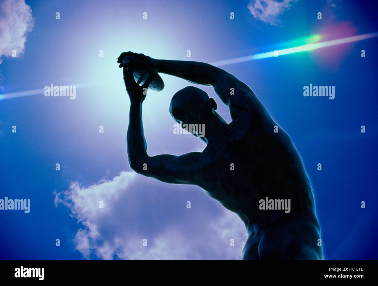 Olympic Discus Statue, Athens, Greece # 989GR Stock Photo - Alamy